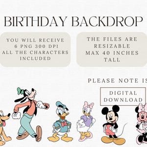 Mickey and Friends Digital Cutout Party Decor, Big Decor Mouse Theme ...