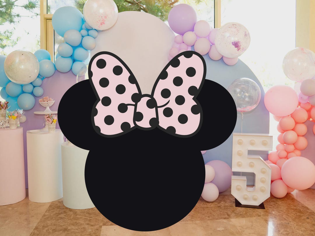 Mouse Head Digital Cutout Party Decor, Big Decor Mouse Theme Birthday ...