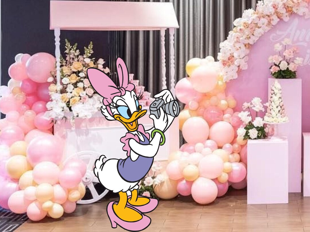 Daisy Duck Groovy Summer Cutout, Backdrop Big Decor, Summer Theme Party ...