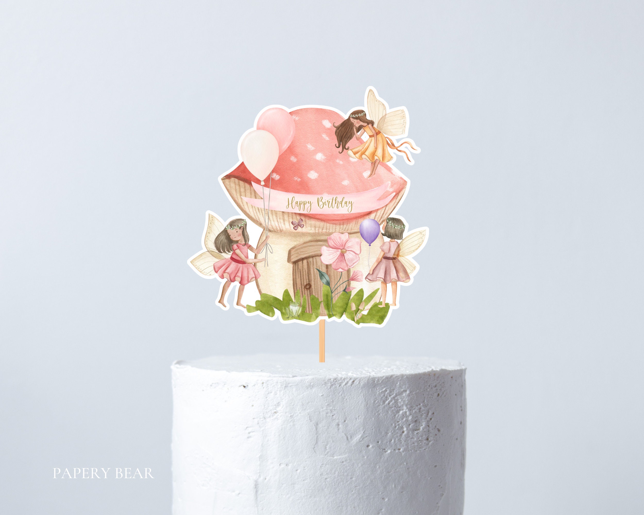 Fairies Topper Birthday Cake Topper, Fairy Birthday Decoration ...