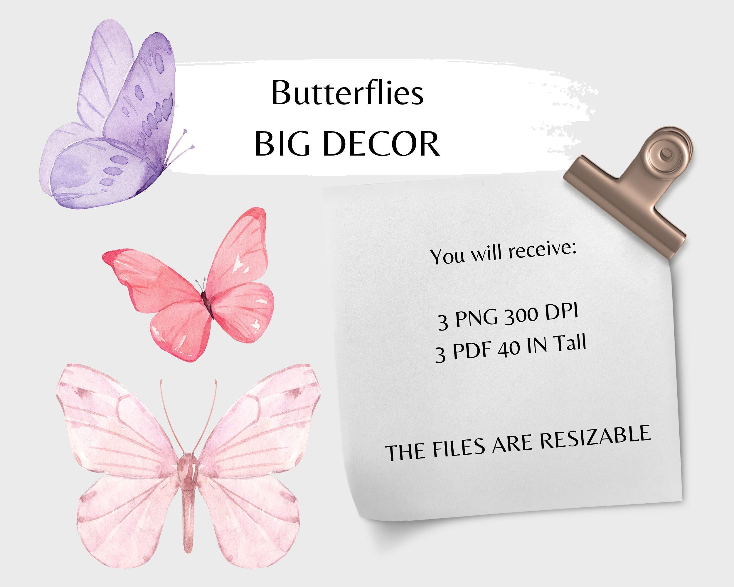 Butterfly Cutout, 3 Butterflies Birthday Decor, Party Decoration Theme ...