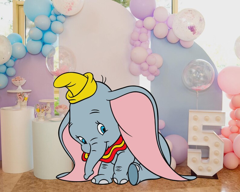 Dumbo Elephant Cutout, Party Backdrop Decor (digital Download) - Etsy