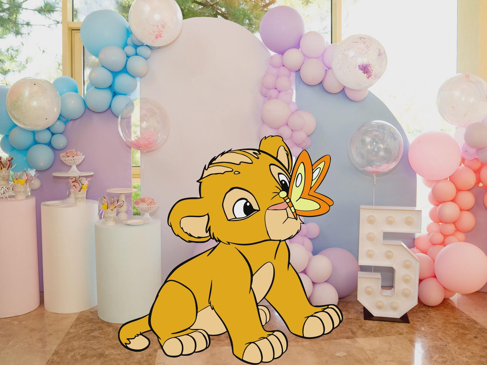 Baby Simba Cutout, Simba Cutout Decor, Party Decoration, Lion King ...