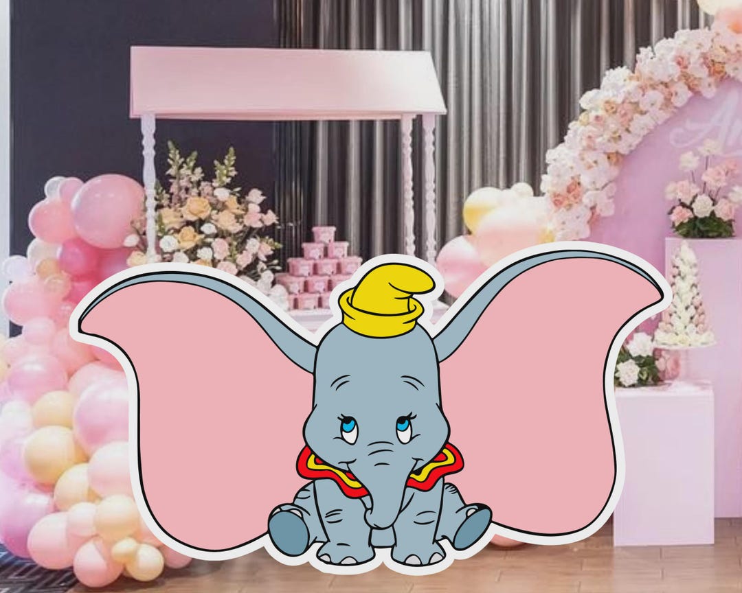 Dumbo Cutout, Backdrop Big Decor, Elephant Theme Party Decoration Baby ...