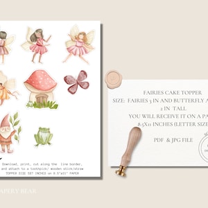 Fairies Centrepiece Cupcake Topper Birthday, Fairy Birthday Decoration ...