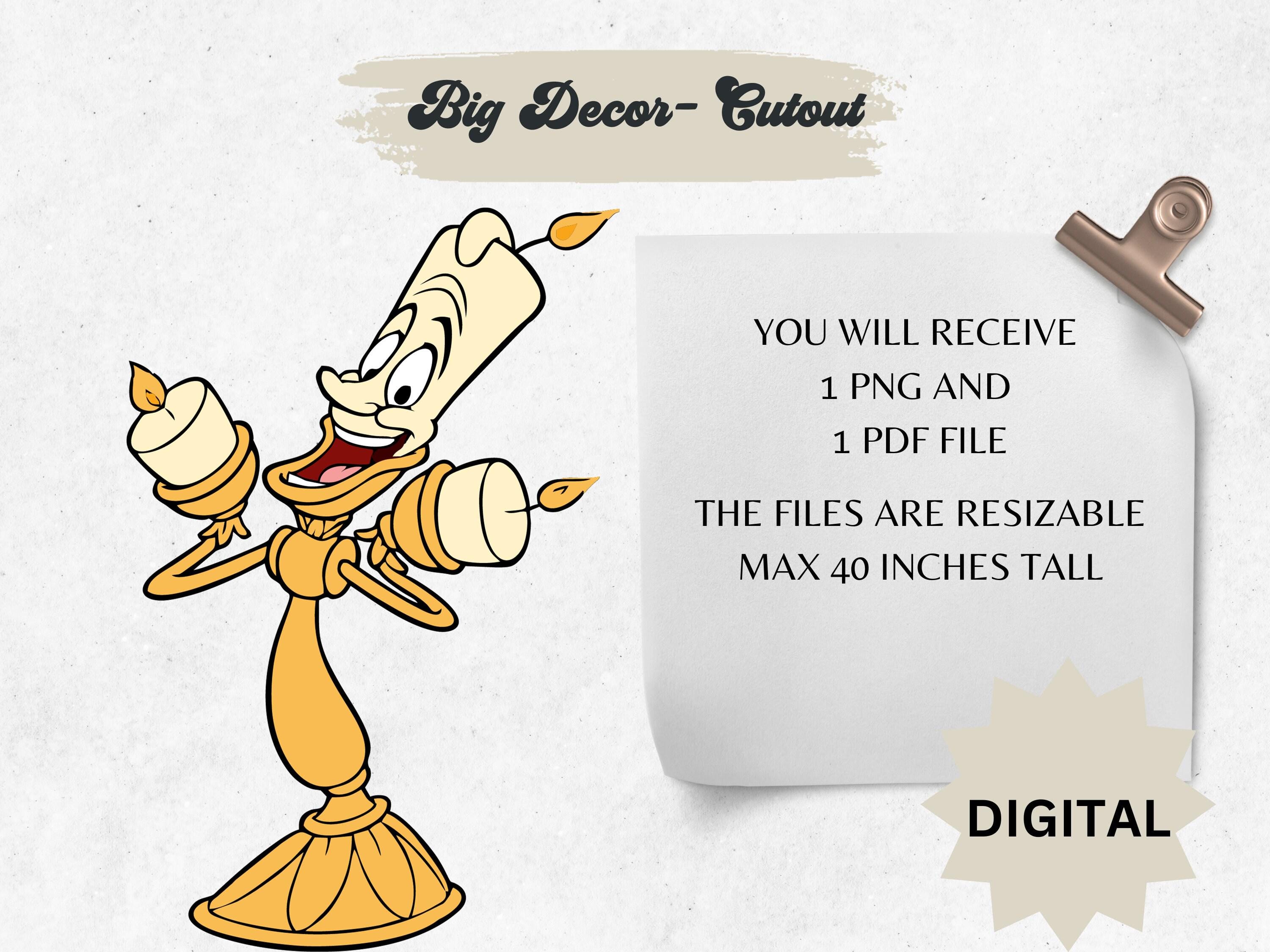 Lumière Cutout, Beauty and the Beast Party Prop (digital Download) - Etsy