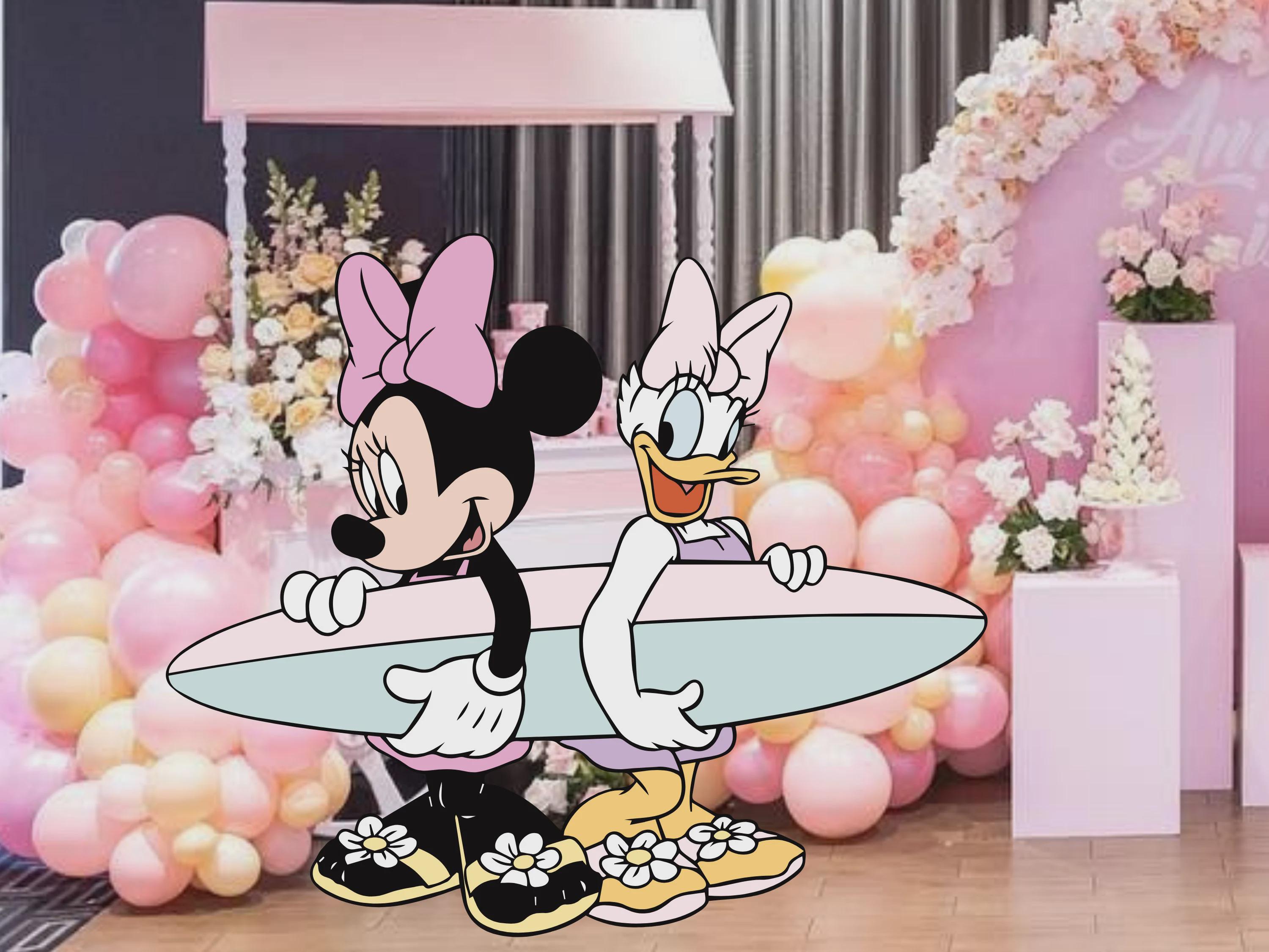 Mouse and Diasy Summer Digital Cutout Party Decor, Big Decor Mouse ...