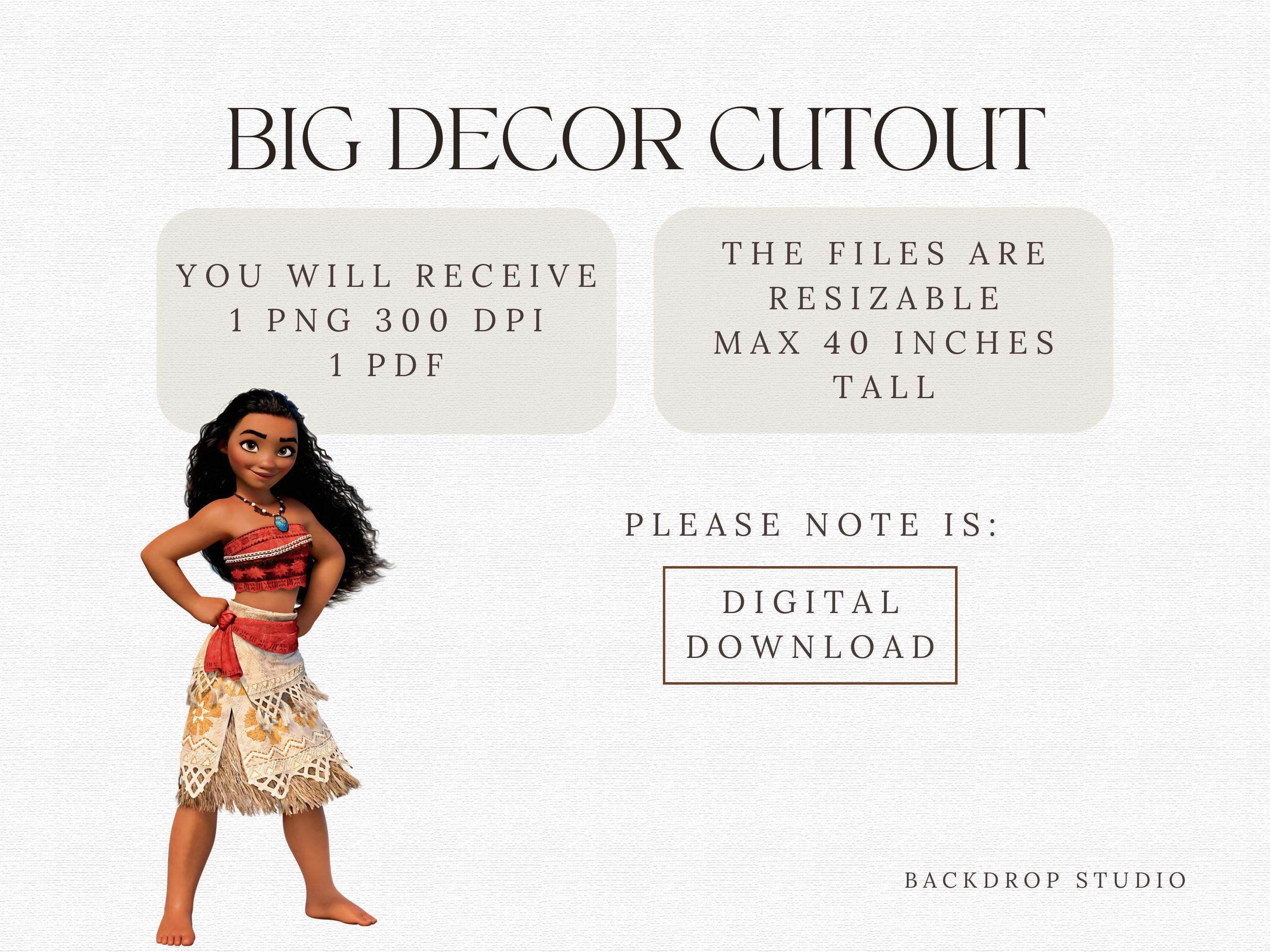 Moana Stand up Prop, Birthday Party Decoration (digital Download) - Etsy