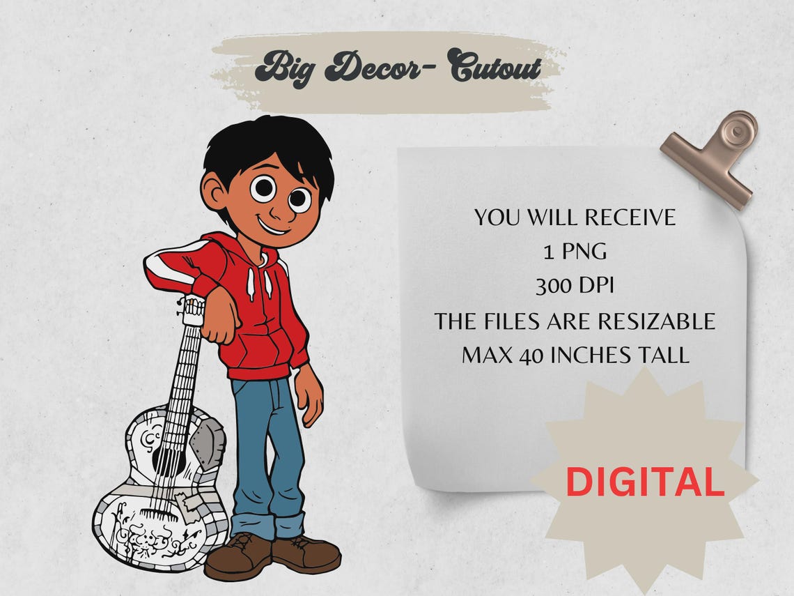Coco Theme Cutout, Miguel Cutout Party Decoration Theme Baby Shower ...