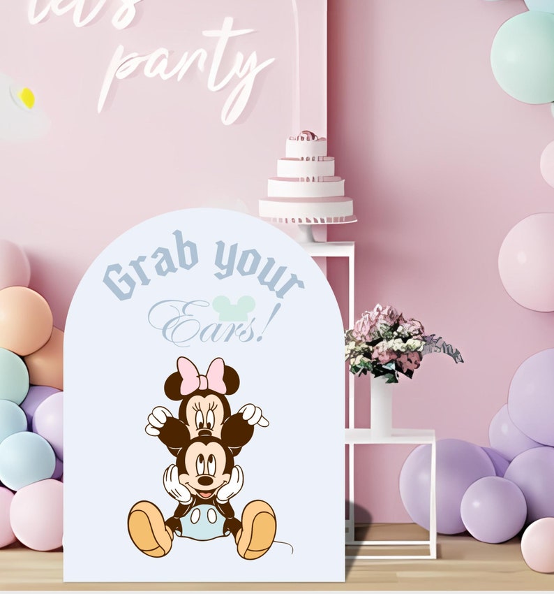 Mickey and Minnie Digital Arch Cutout Party Decor, Big Decor Mouse ...