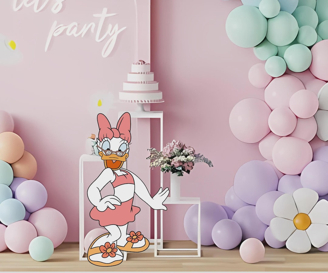 Daisy Duck Groovy Summer Cutout, Party Decoration (digital) - Etsy