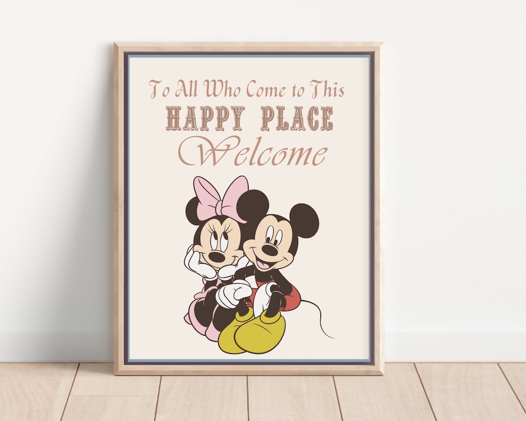 Disney Welcome Sign, Printable Disney Castle Welcome Sign, Disneyland ...