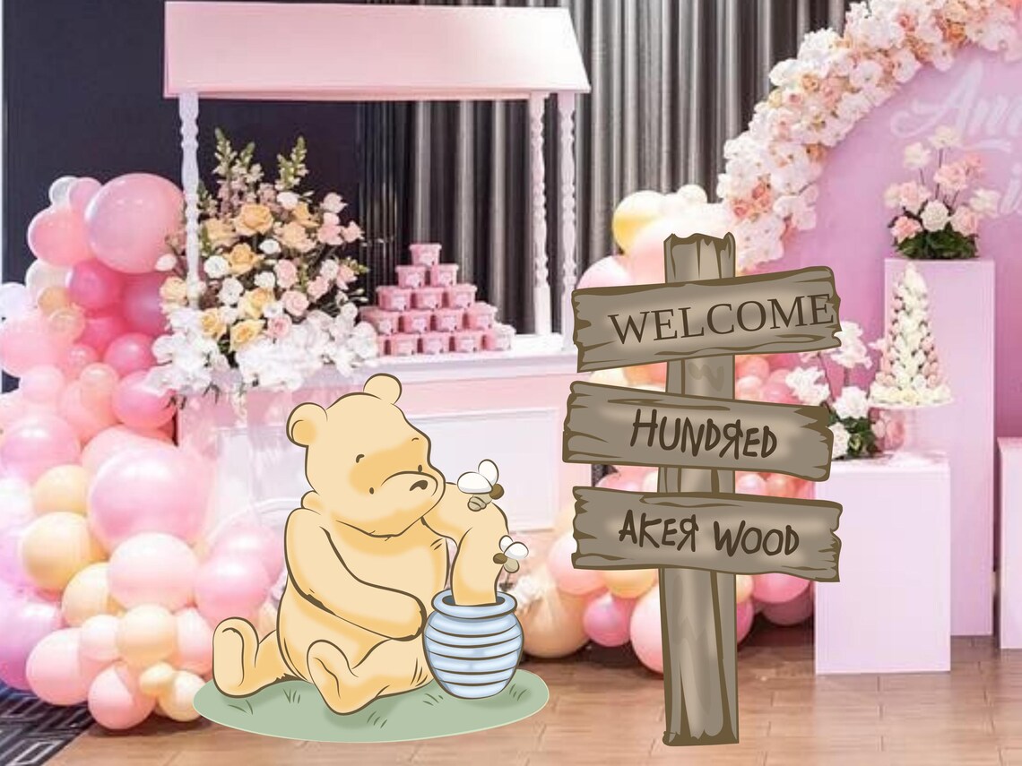 Winnie the Pooh Cutout, Nursery Decor, Birthday Party (digital) - Etsy