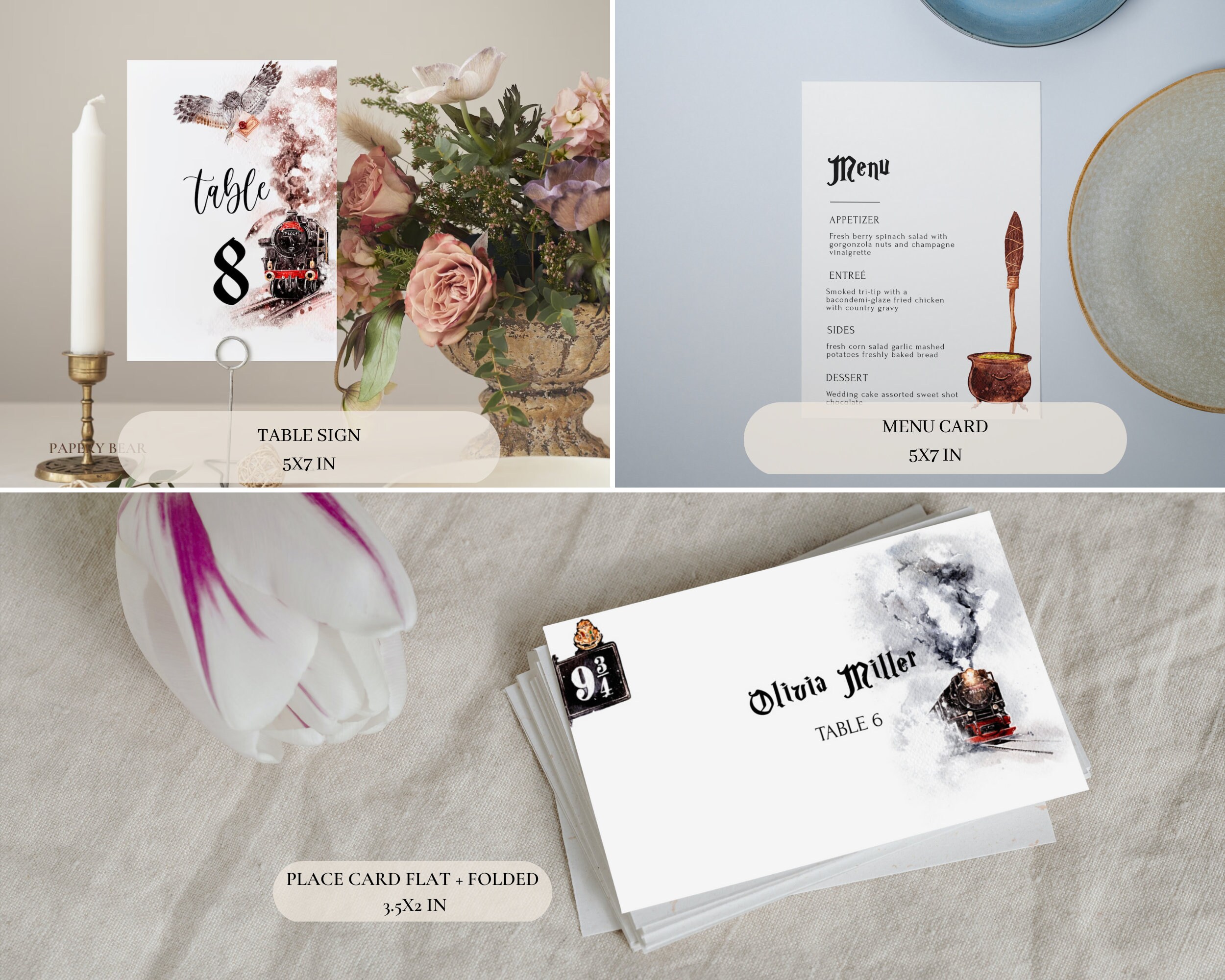 Editable HP Wedding Templates Invitation Bundle, Magical Wedding ...