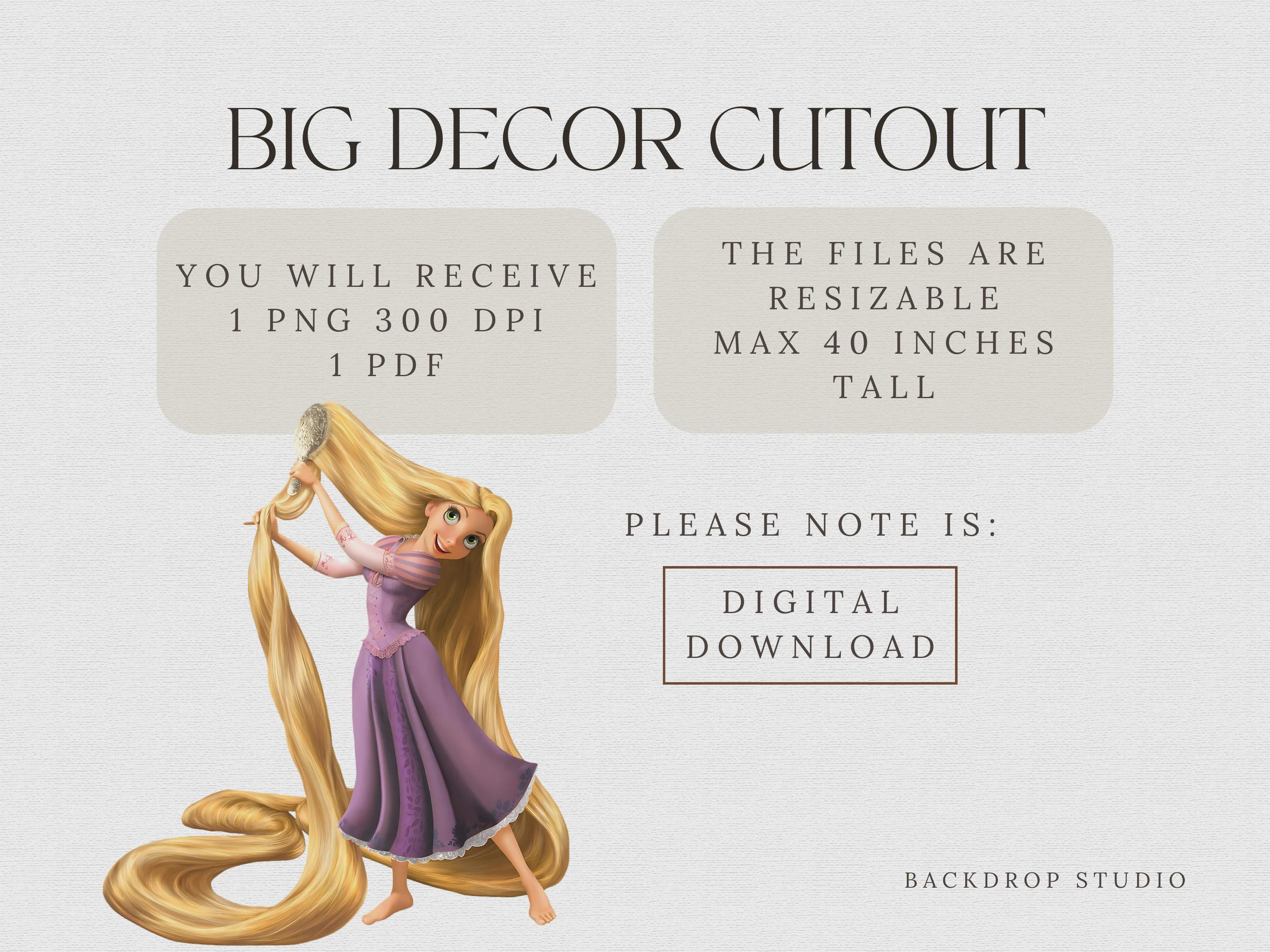 Rapunzel Cutout, Tangled Big Decor, Rapunzel Party Decoration Theme ...