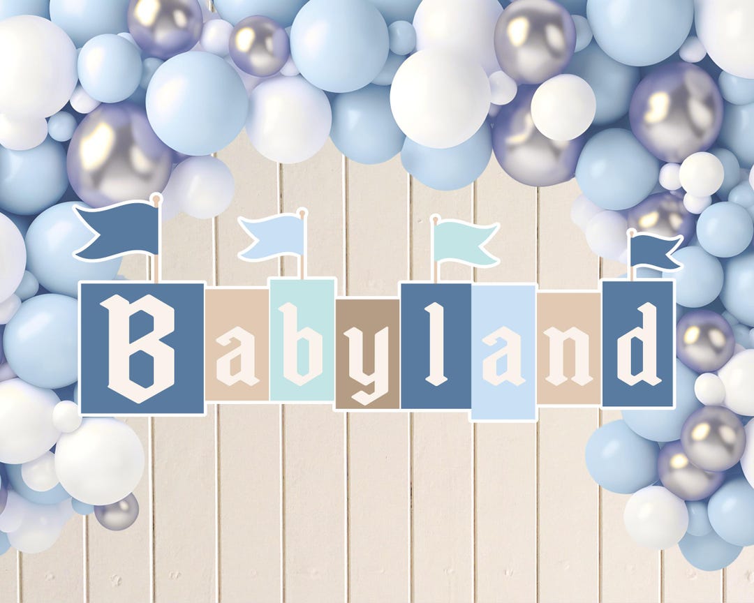 Babyland Boy Baby Shower Sign, Mouse Theme Baby Shower Party, Welcome ...