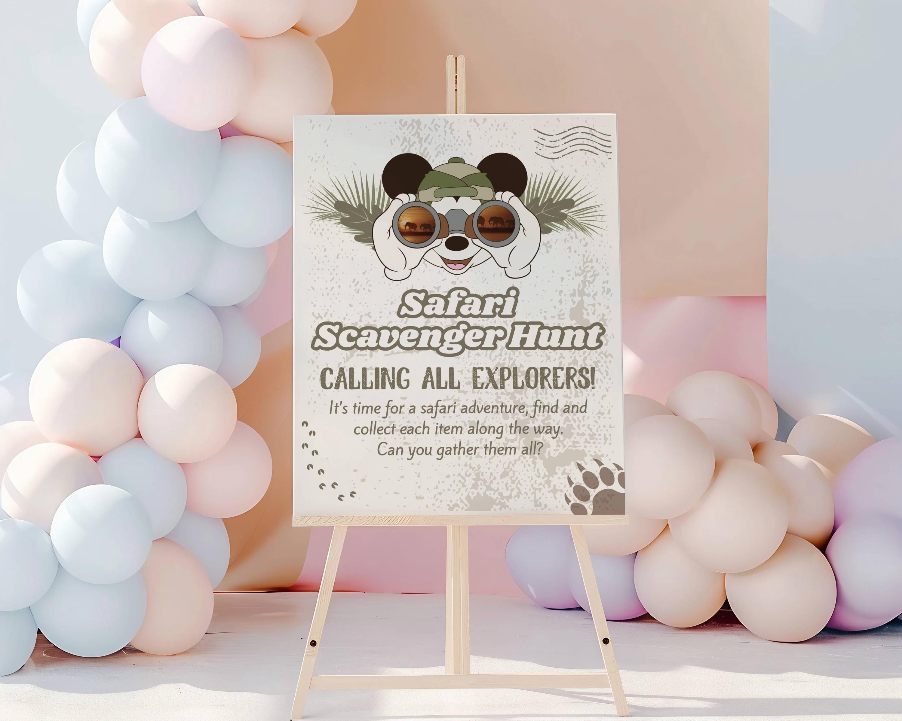 Safari Scavenger Hunt Game, Kids Birthday Activity, Jungle Adventure ...