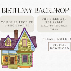 Up House Cutout, up Decor, up Party Decoration Theme, Birthday Party ...