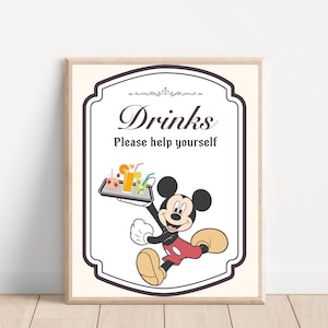 Mickey and Friends Table Signs Party Decoration, Printable Mickey ...