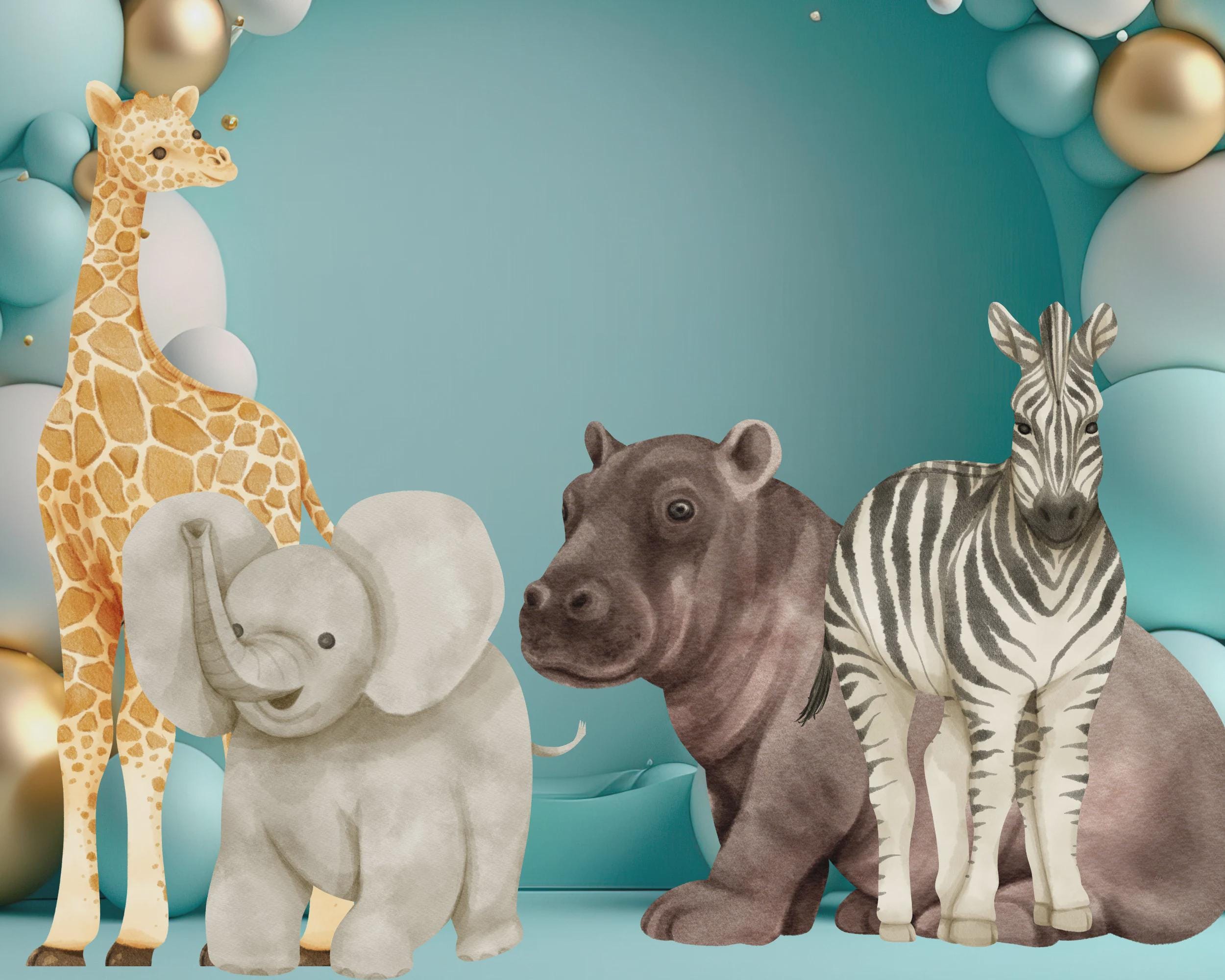 Jungle Animals Cutout Bundle, Safari Party Decor (digital) - Etsy