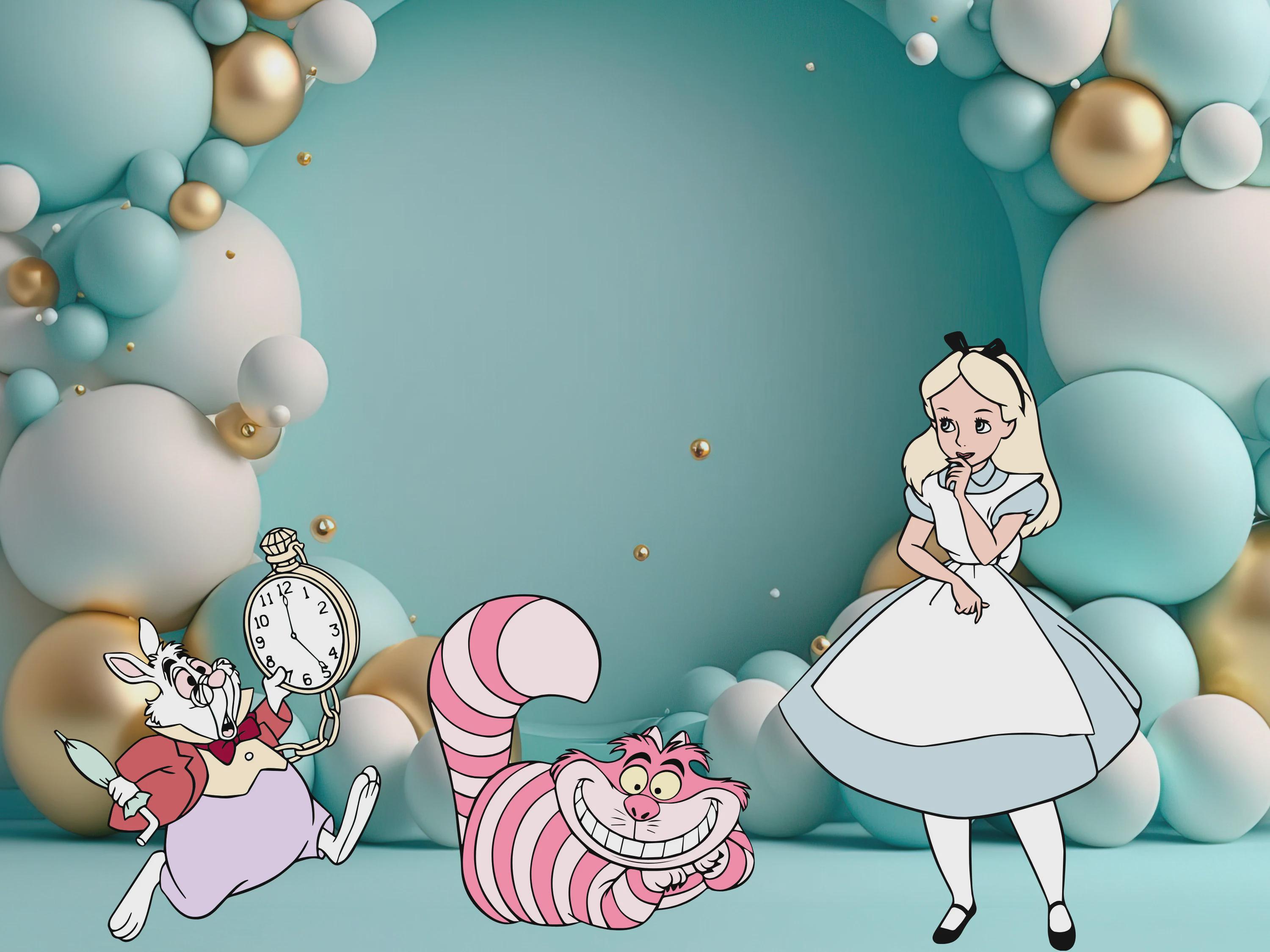 Alice in Wonderland Bundle Cutout, Pastel Alice Big Decor, Alice ...