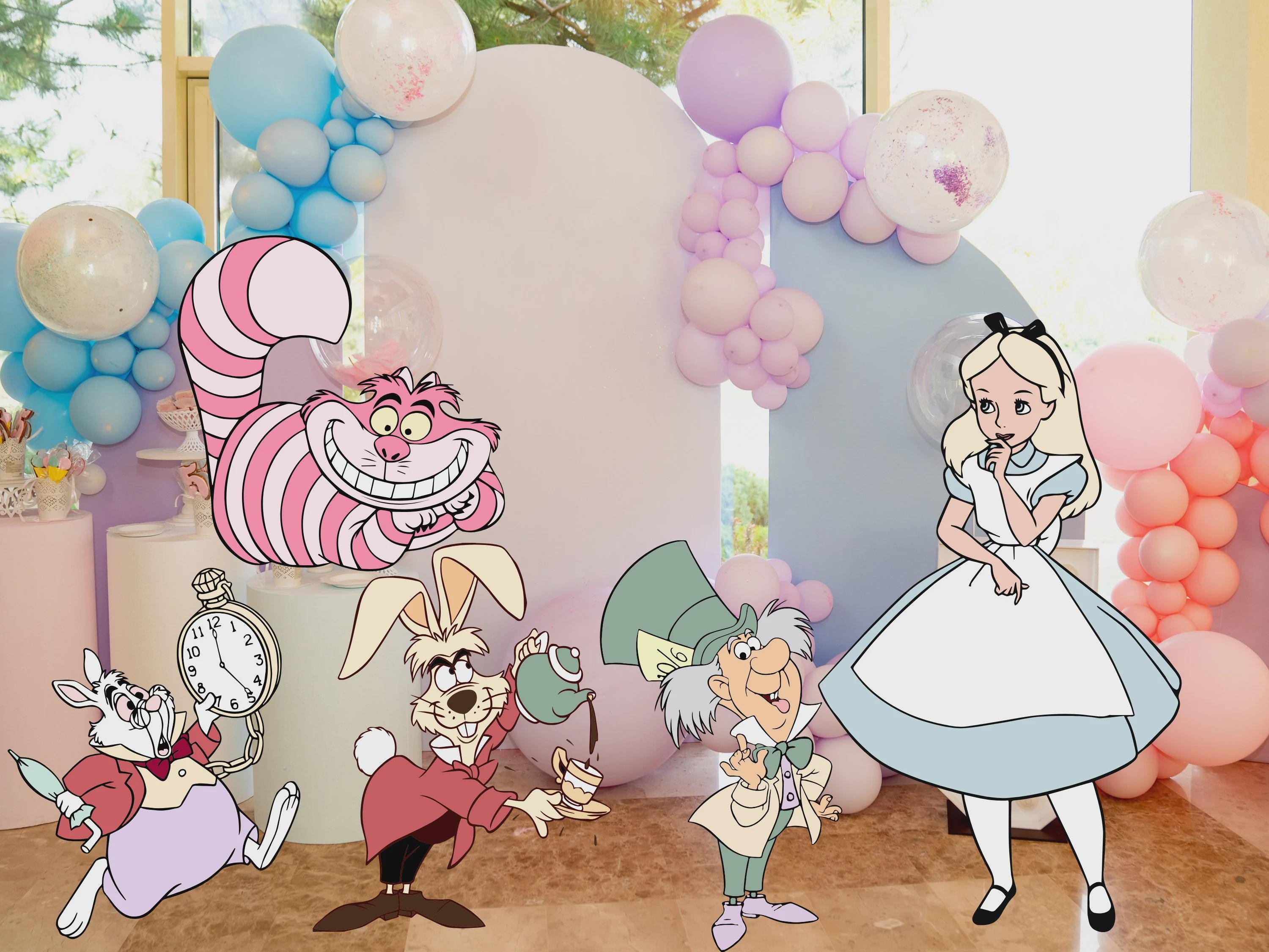 Alice in Wonderland Bundle Cutout, Pastel Alice Big Decor, Alice ...