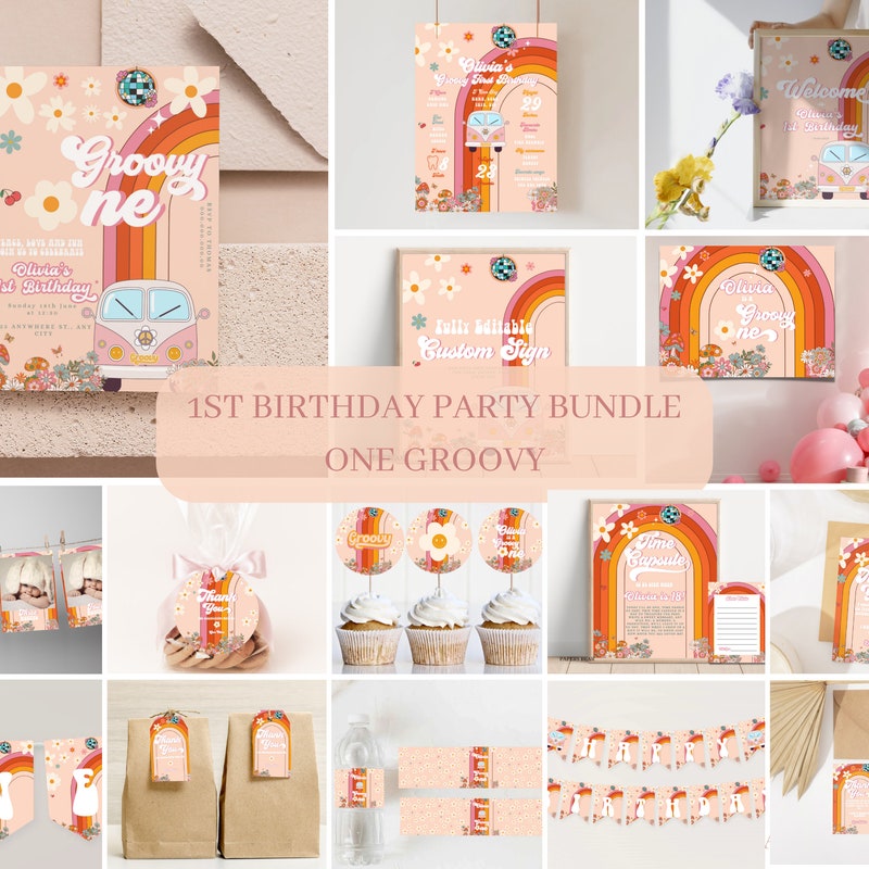 Groovy One Birthday - Etsy