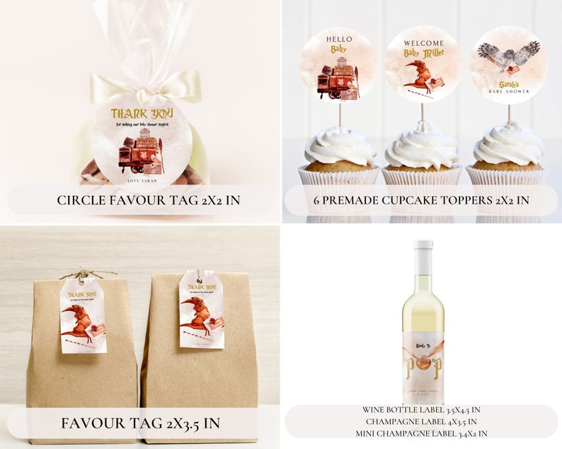 Editable HP Baby Shower Invitation Templates Bundle Wizard - Etsy