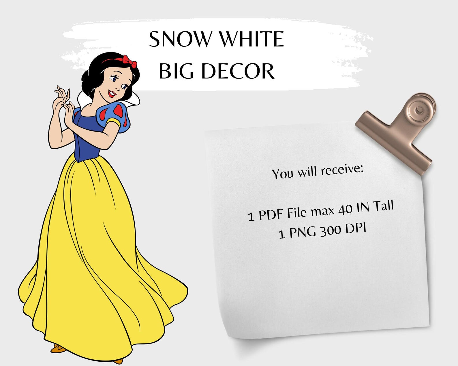 Snow White Cutout, Birthday Party Prop (digital Download) - Etsy