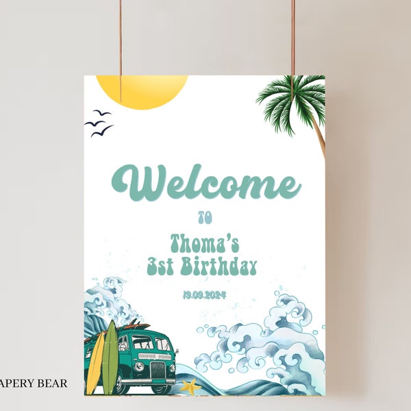 Surfs up Welcome Sign - Etsy