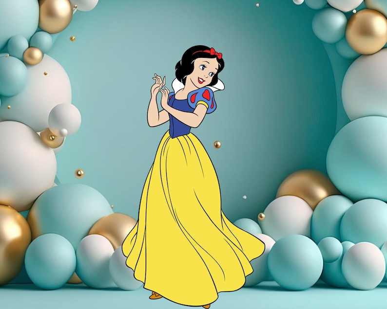 Snow White Cutout, Birthday Party Prop (digital Download) - Etsy