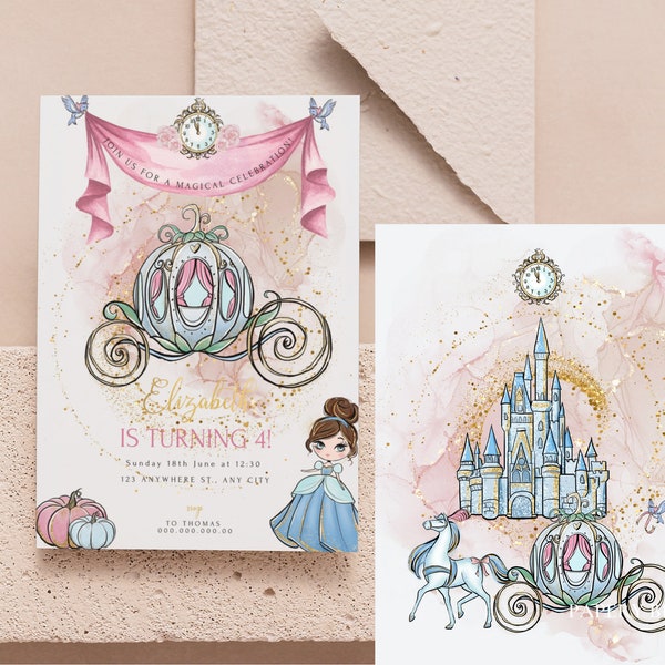 Cinderella Invitation - Etsy