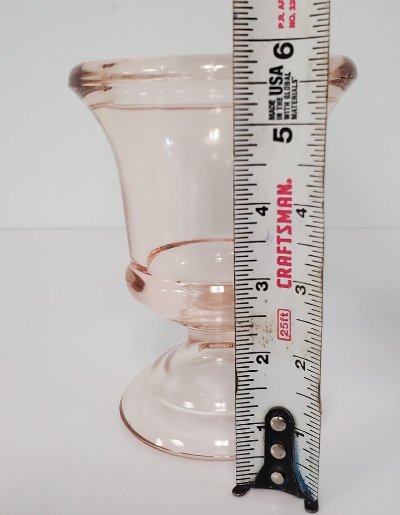 Vintage Pink Depression Thick Topiary Vase - Etsy