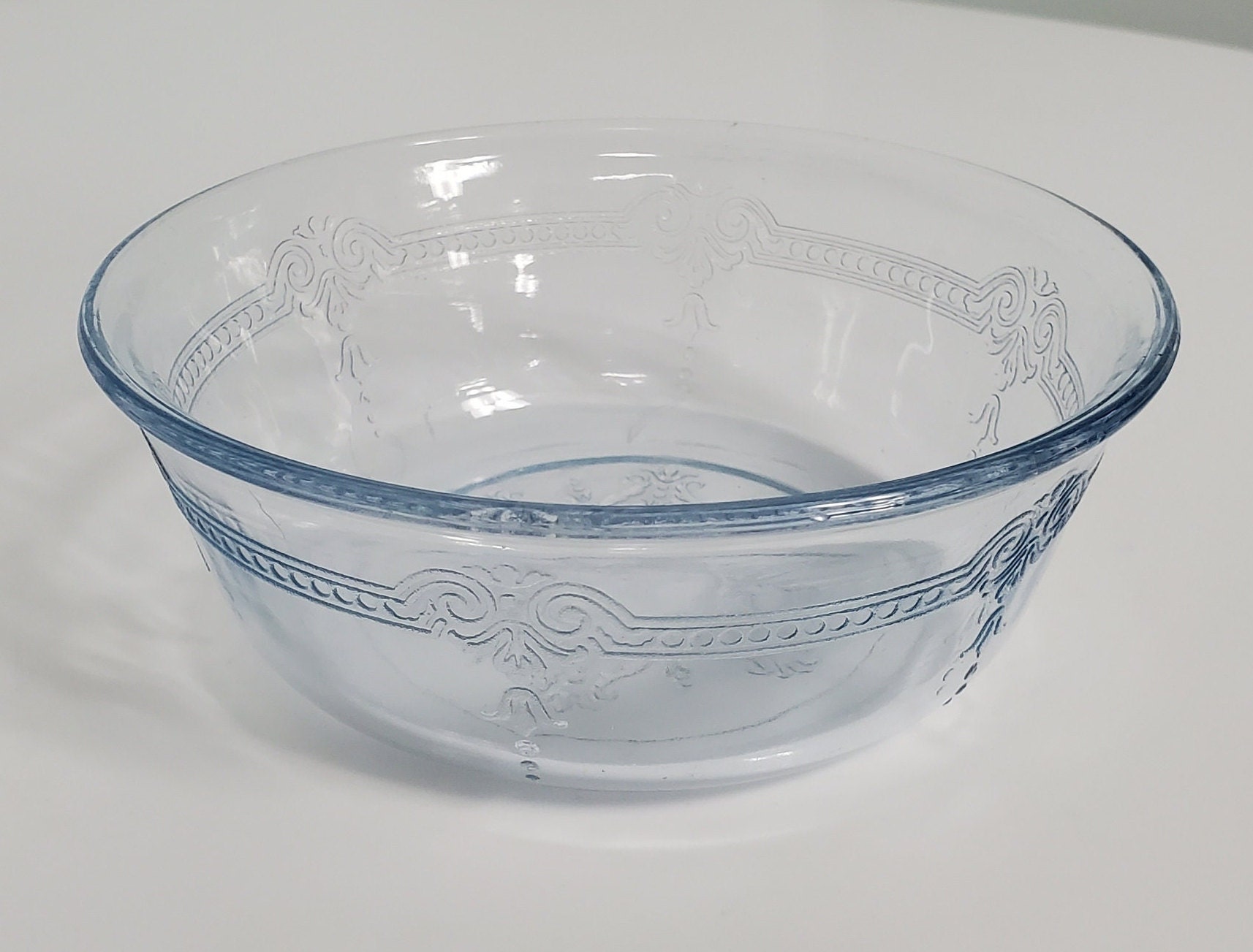 1940's Vintage Fire King Rare Blue Glass Bowl - Etsy