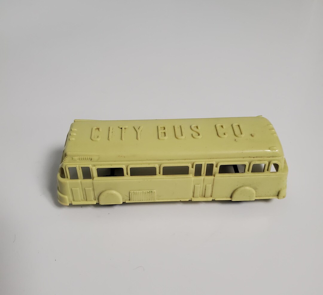 RARE Vintage 1950's CITY BUS Company Light Green Plastic Bus - Etsy