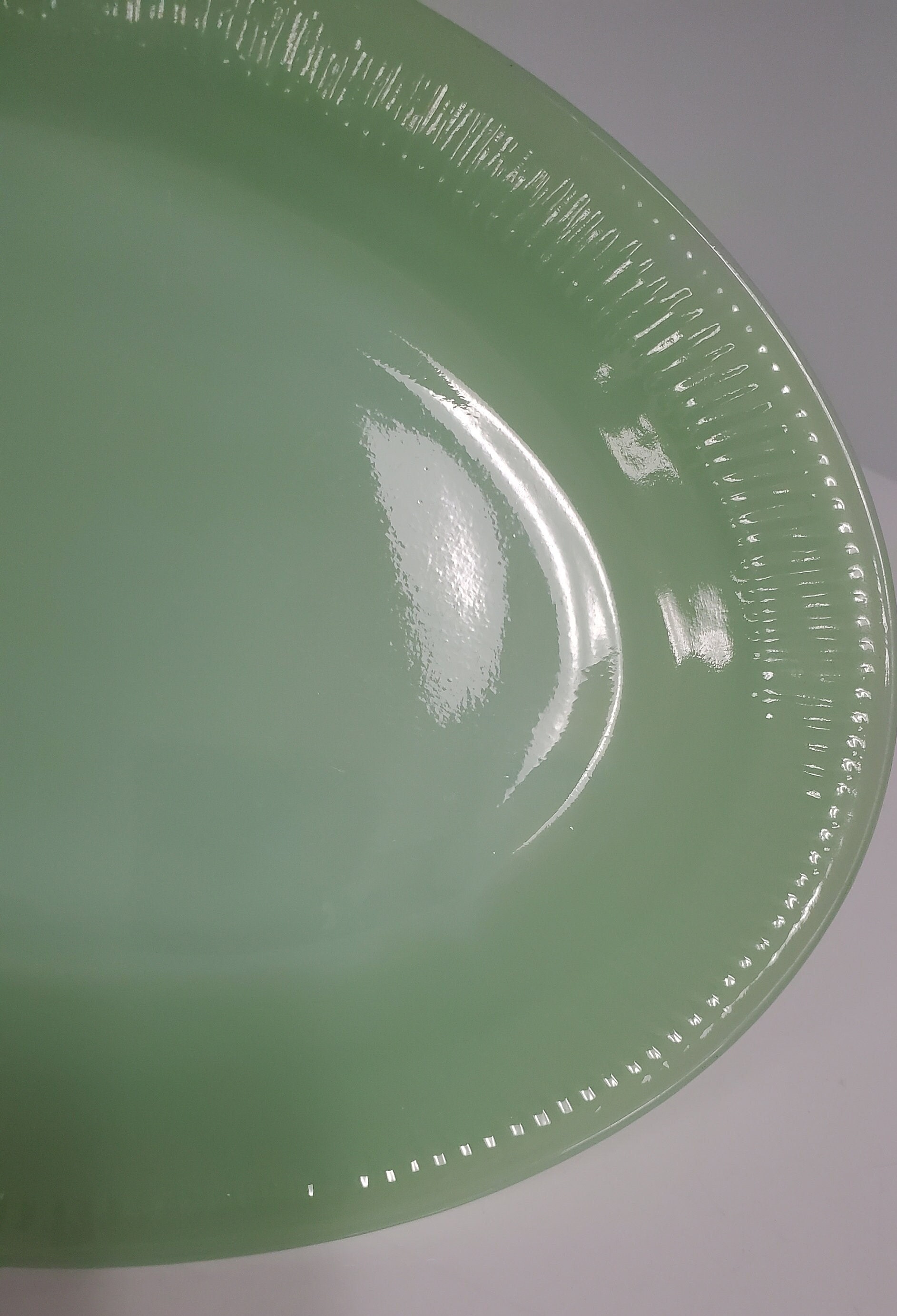 1940's Vintage Rare Fire JADEITE Anchor Hocking SERVING PLATTER. Jean ...