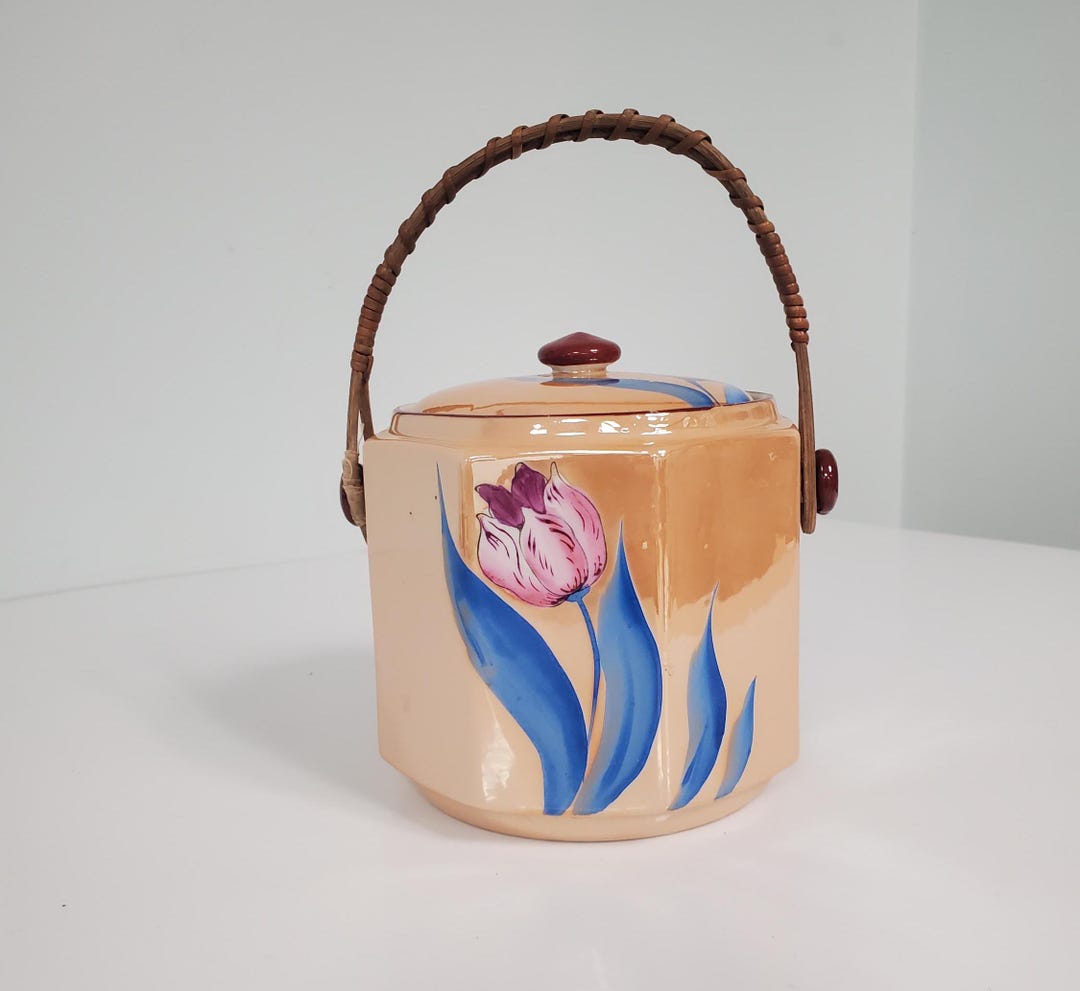 Vintage LUSTERWARE Ceramic Cookie Jar - Etsy