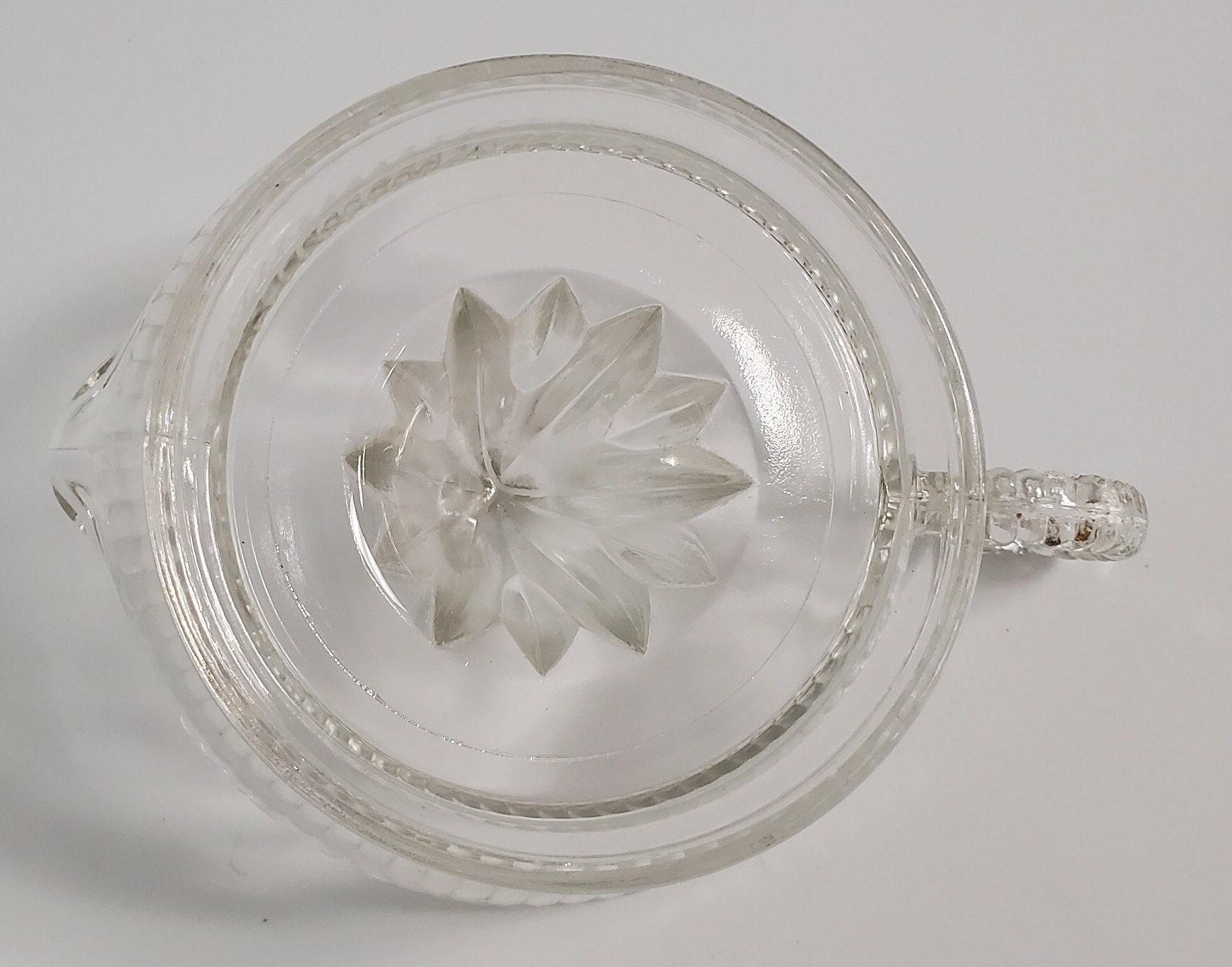 Vintage Large Clear Cut Ridged Glass Citrus Reamer - Etsy