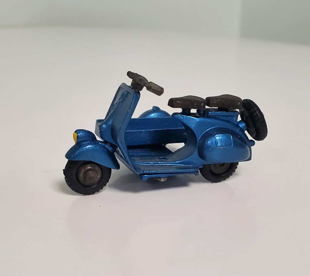 Vintage Rare Die Cast TEKNO VESPA SCOOTER With Blue Body and Commercial ...
