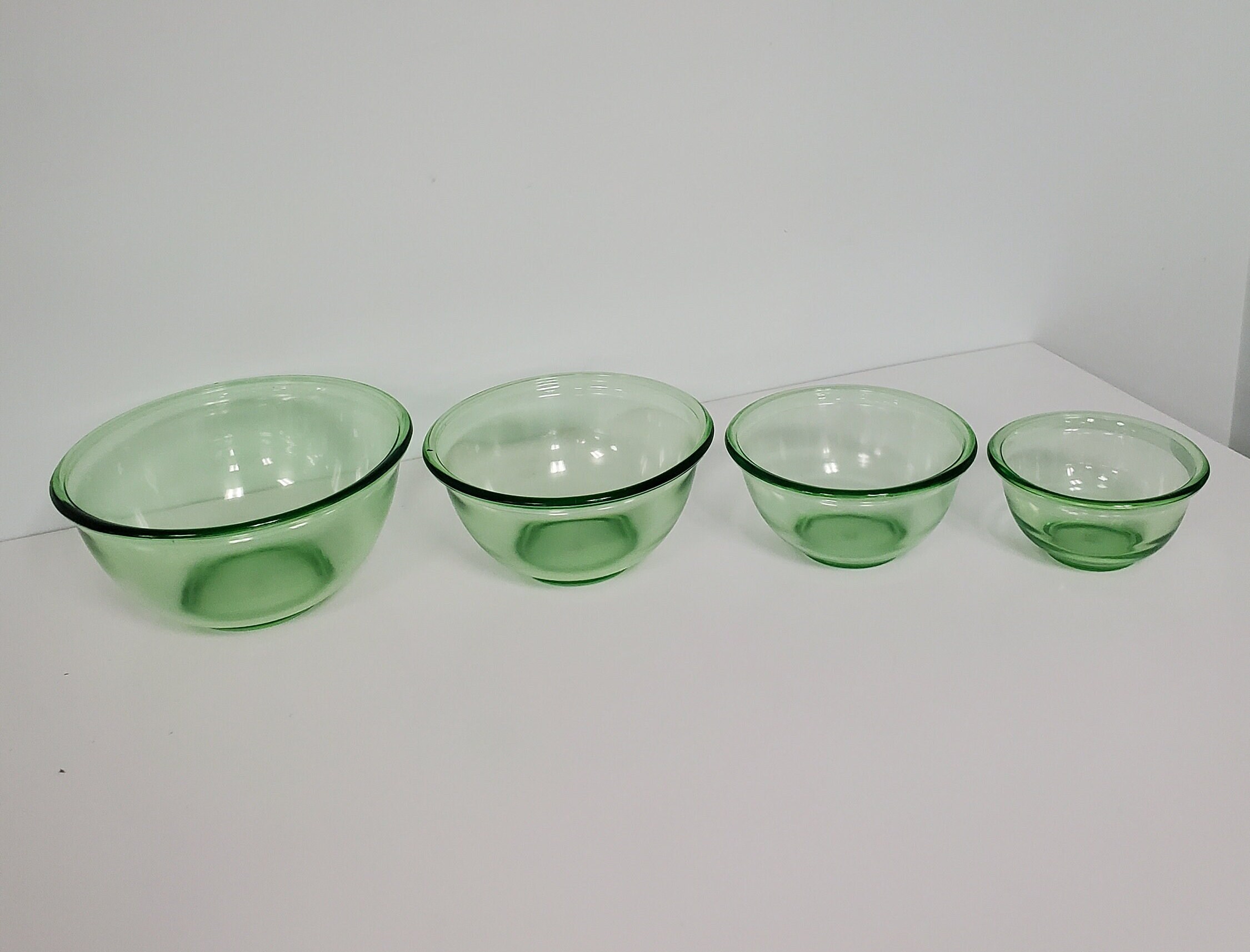 Vintage ANCHOR HOCKING Green Depression Glass-set of 4 - Etsy