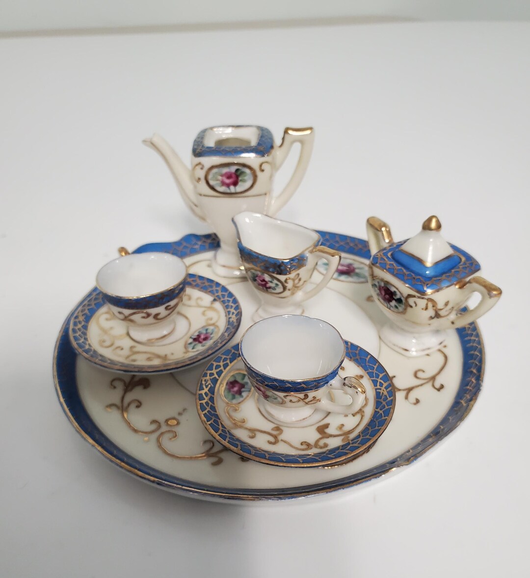 Vintage Miniature Tea Set - Etsy