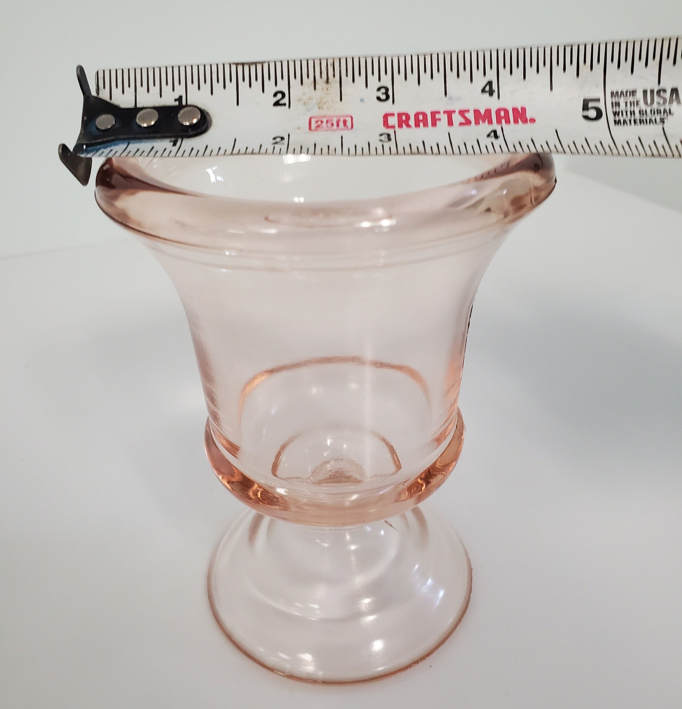 Vintage Pink Depression Thick Topiary Vase - Etsy