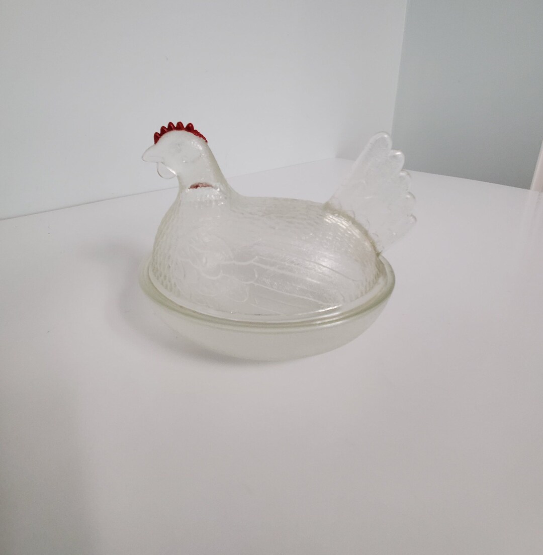 1960's Vintage INDIANA Glass HEN on NEST - Etsy