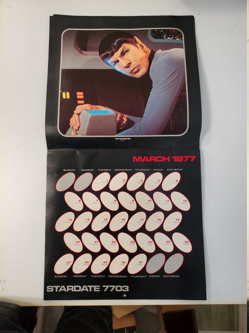 1977 Star Trek (stardate) Calendar - Etsy