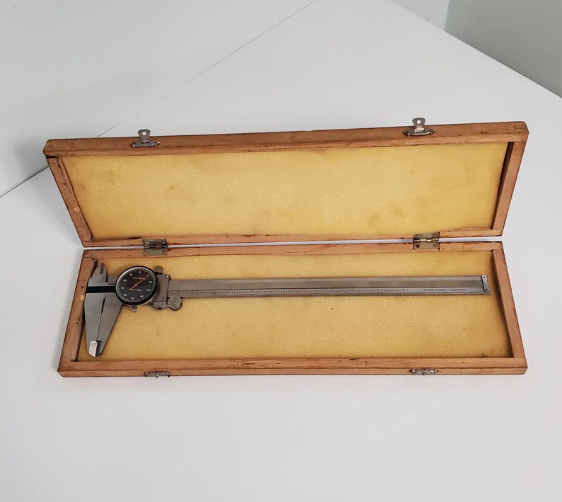 12 Inch Stainless Steel Dial Caliper in Wooden Box - Etsy
