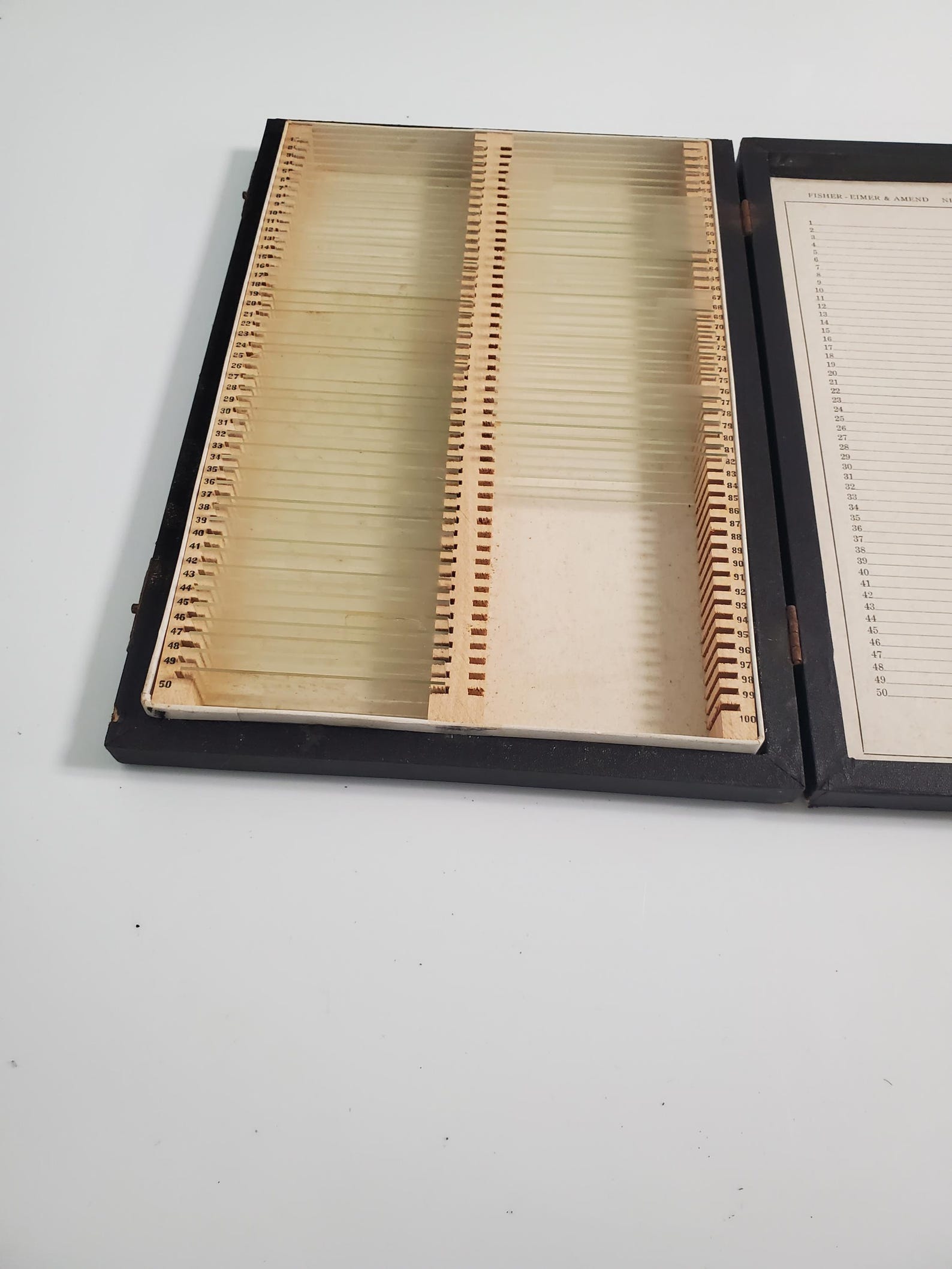 Vintage Wooden Microscope 100 Slide Case With 83 Glass Slides - Etsy
