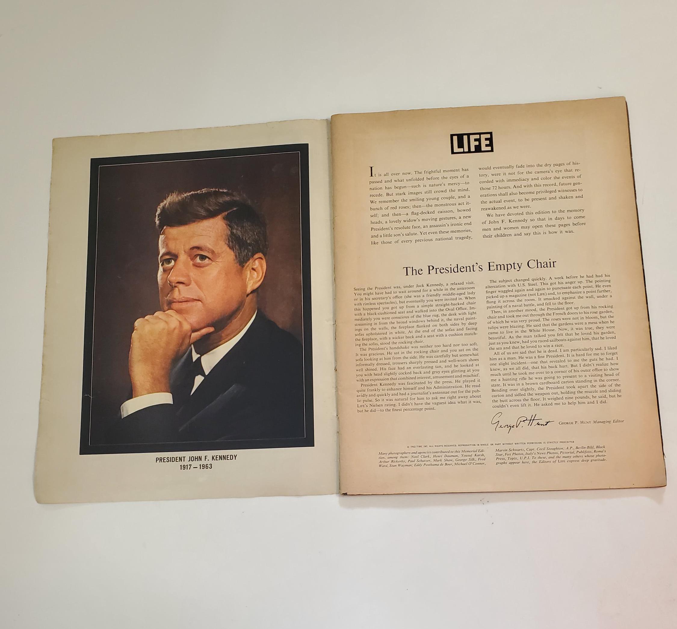 Life Magazine 1963 JOHN F. KENNEDY Memorial Edition Including Biography ...