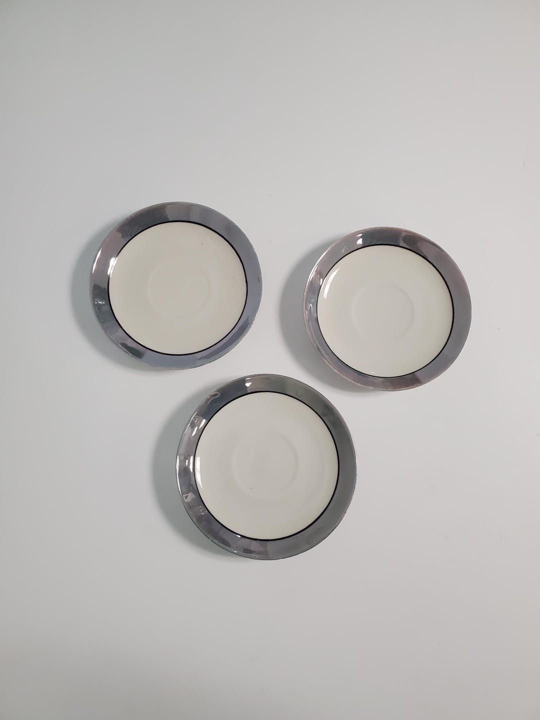 Vintage Japanese LUSTERWARE Porcelain Hand Painted Saucers Set of 3 - Etsy