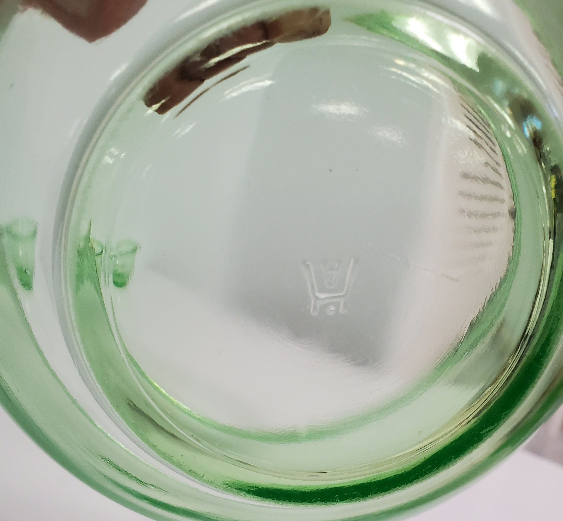 Vintage ANCHOR HOCKING Green Depression Glass-set of 4 - Etsy