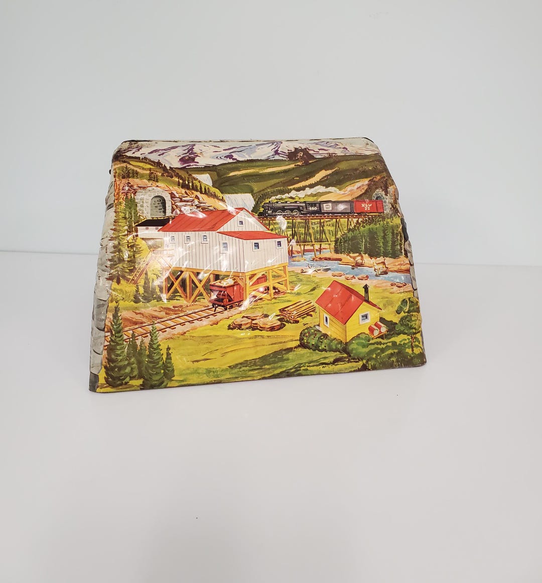 Vintage LOUIS MARX 1950's Tin Litho Train Tunnel - Etsy
